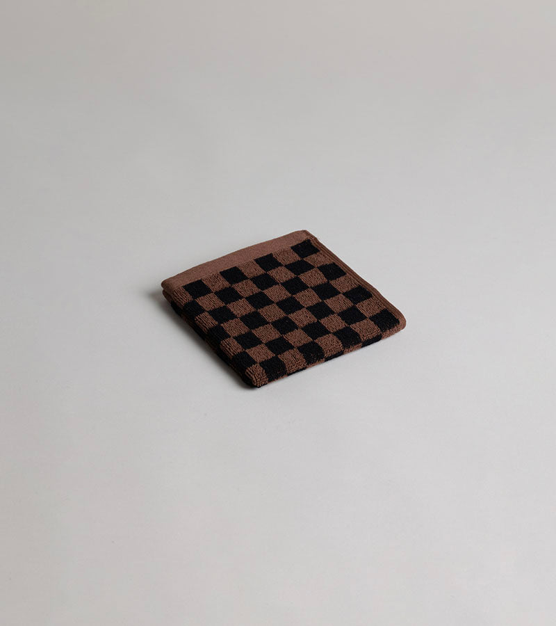 Baina Quill Face Cloth | 30 x 30 | Tabac & Noir – Kollekted By