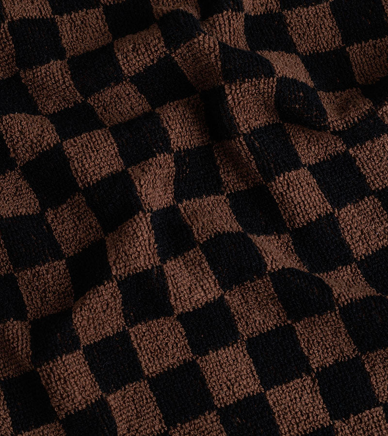 Baina Quill Face Cloth | 30 x 30 | Tabac & Noir – Kollekted By
